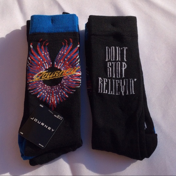 Accessories | Journey 2pr Socks Sz 113 Classic Rockband Music | Poshmark